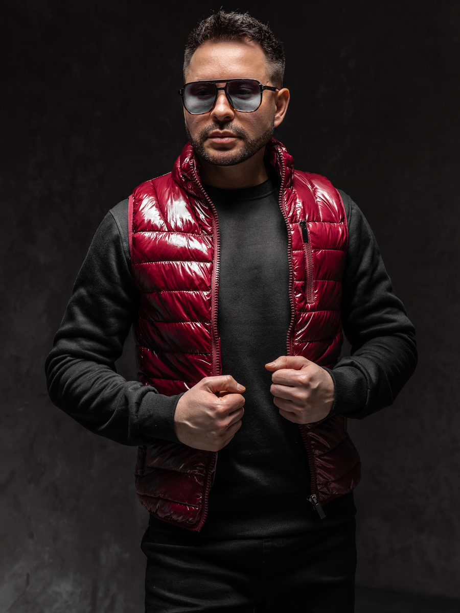 Chaleco acolchado burdeos para hombre Bolf R0109AA1 ROJO BURDEOS