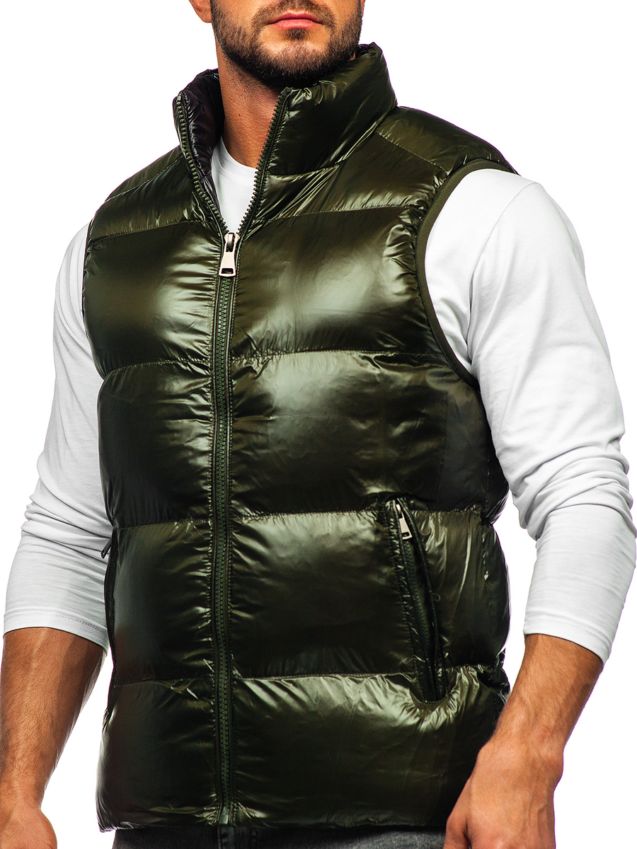 Chaleco acolchado grueso para hombre verde Bolf 9968 VERDE