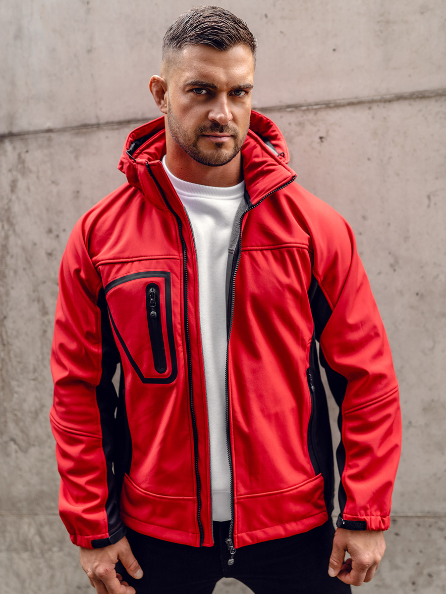 Chaqueta softshell para hombre rojo Bolf T019A ROJO