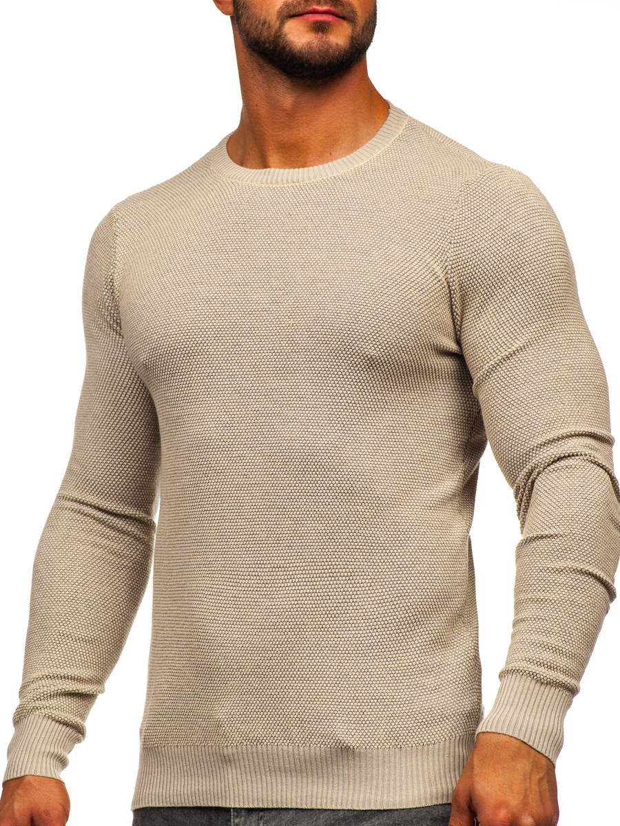 Jersey para hombre beige Bolf W2-20124 BEIGE