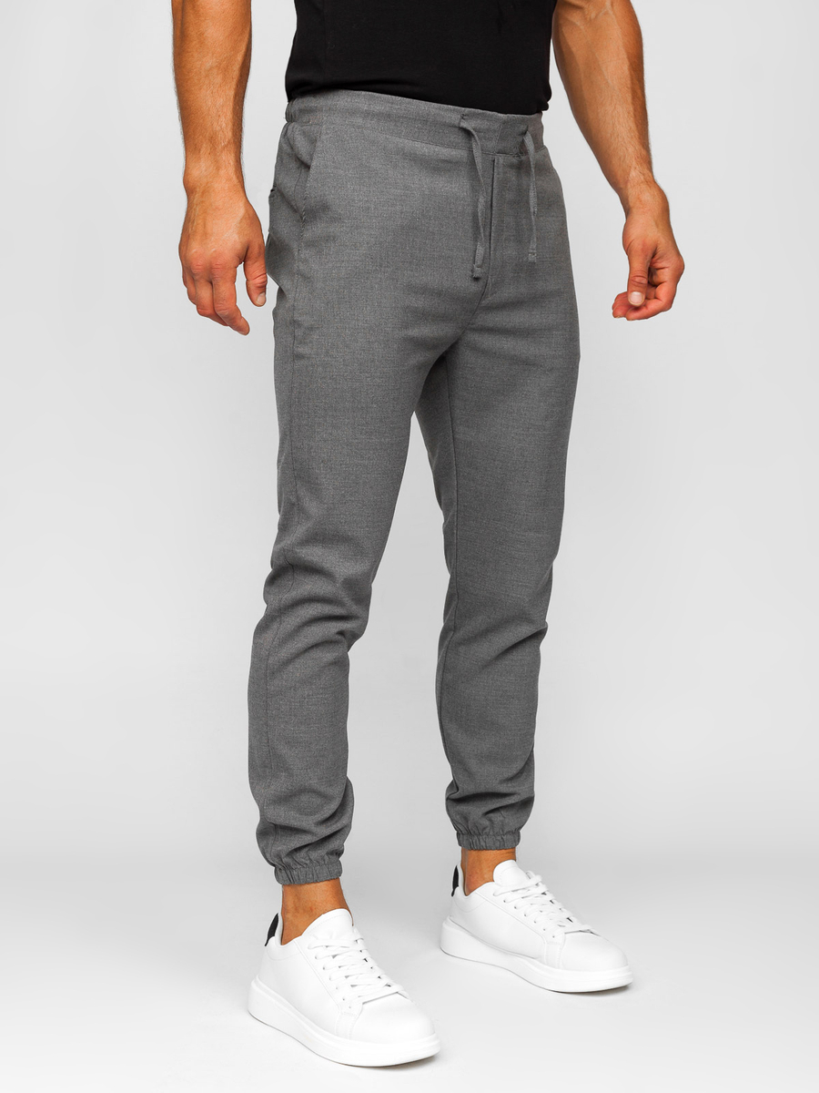 Pantalón jogger de tela para hombre grafito Bolf 0065 GRIS GRAFITO