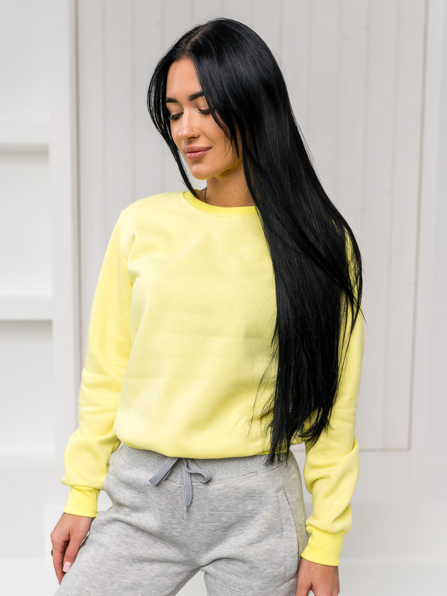 Sudadera sin capucha para mujer amarillo Bolf W01A1 AMARILLO