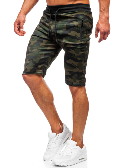 Pantalón corto de chándal camuflaje para hombre caqui Bolf HL9217 KHAKI